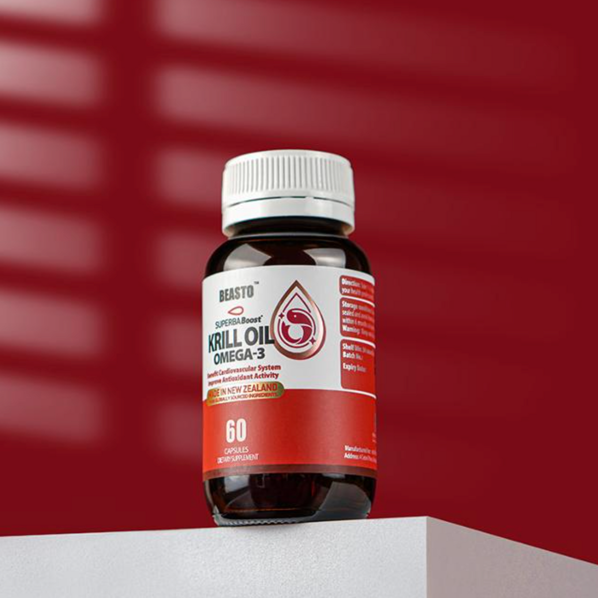 BEASTO Superba Boost Krill Oil Omega 3 1000mg 60 Capsules – Bio Herb NZ