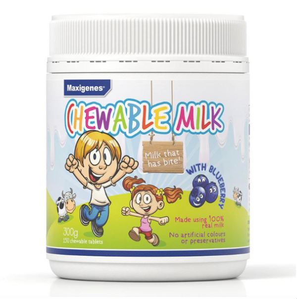 Maxigenes Chewable Milk With Blueberry 150 Tablets – Bio Herb NZ