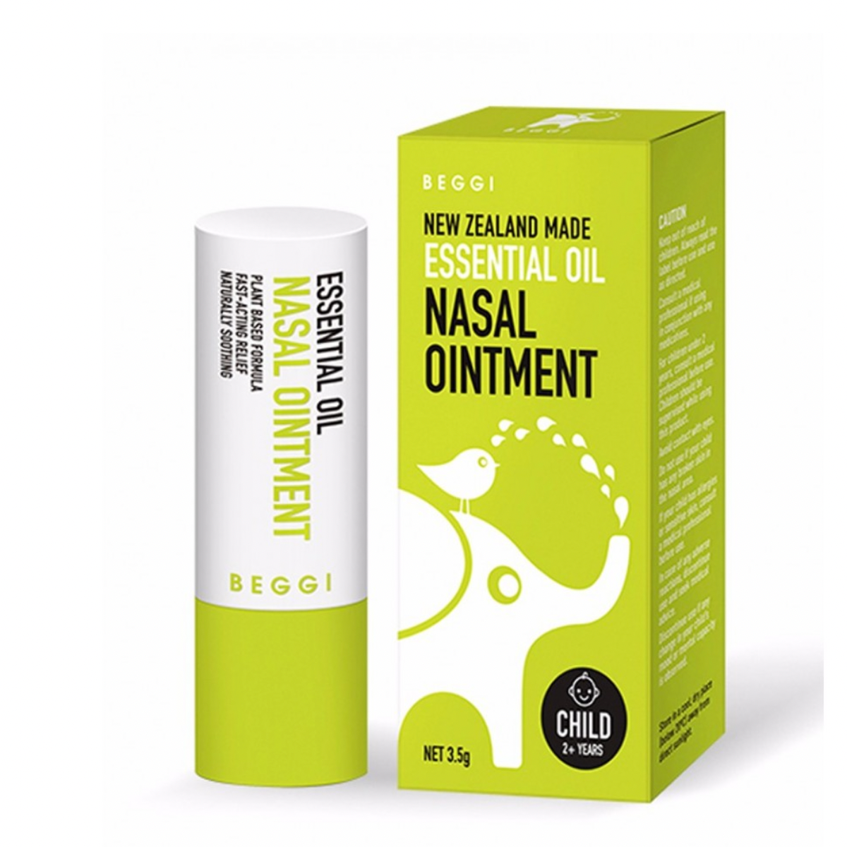 Beggi Essential Oil Nasal Ointment 3.5g Each Allergy Colds – Bio Herb NZ