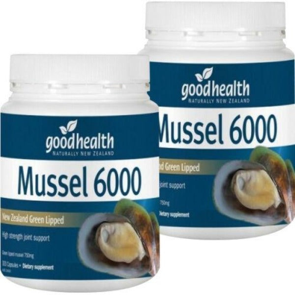 Good Health New Zealand Green Lipped Mussel 6000 (300 Caps) Joint Supp ...