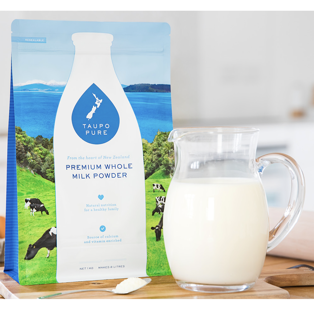 New Zealand Taupo Pure Premium Whole Milk Powder 1 Kg – Bio Herb NZ
